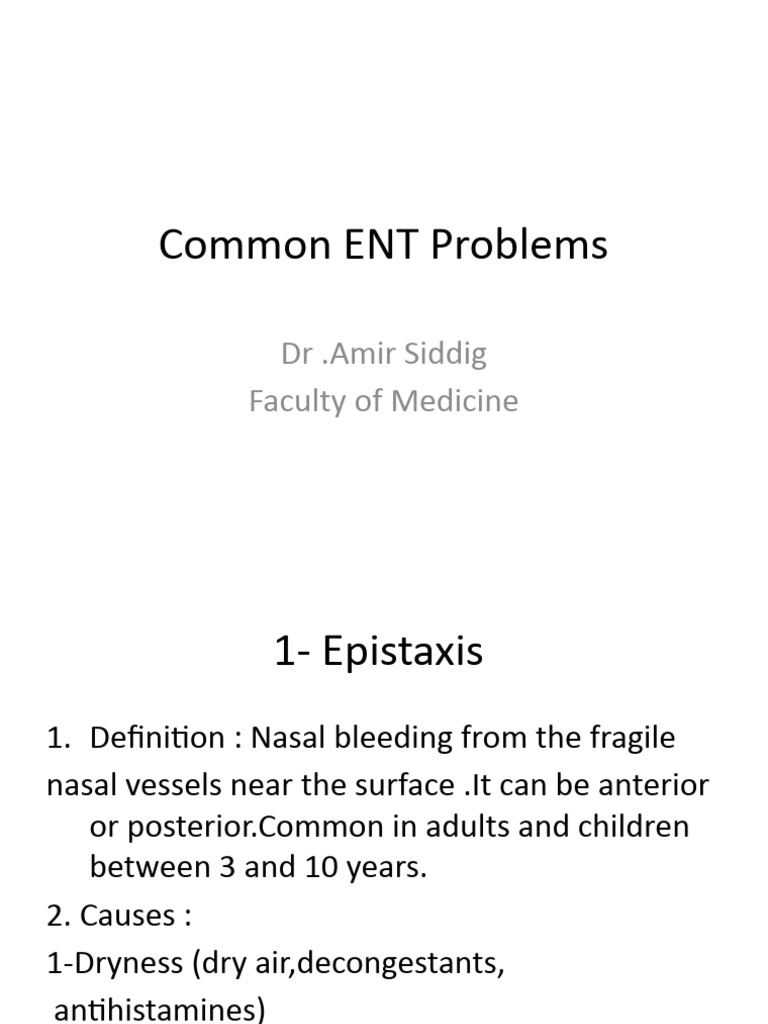 Common ENT Problems | PDF | Science & Mathematics