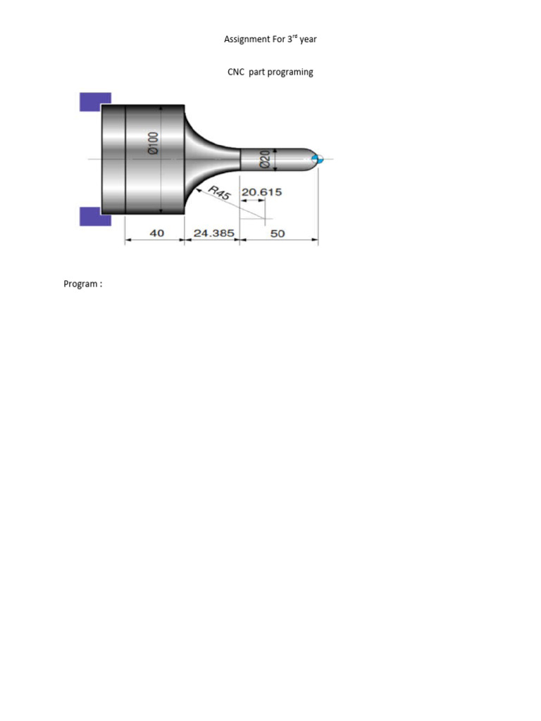 CNC Programming Assignment Guide | PDF