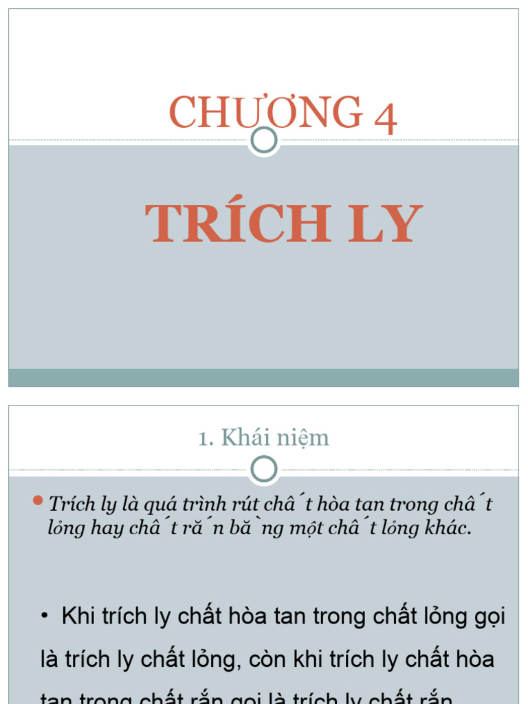 Trích ly | PDF