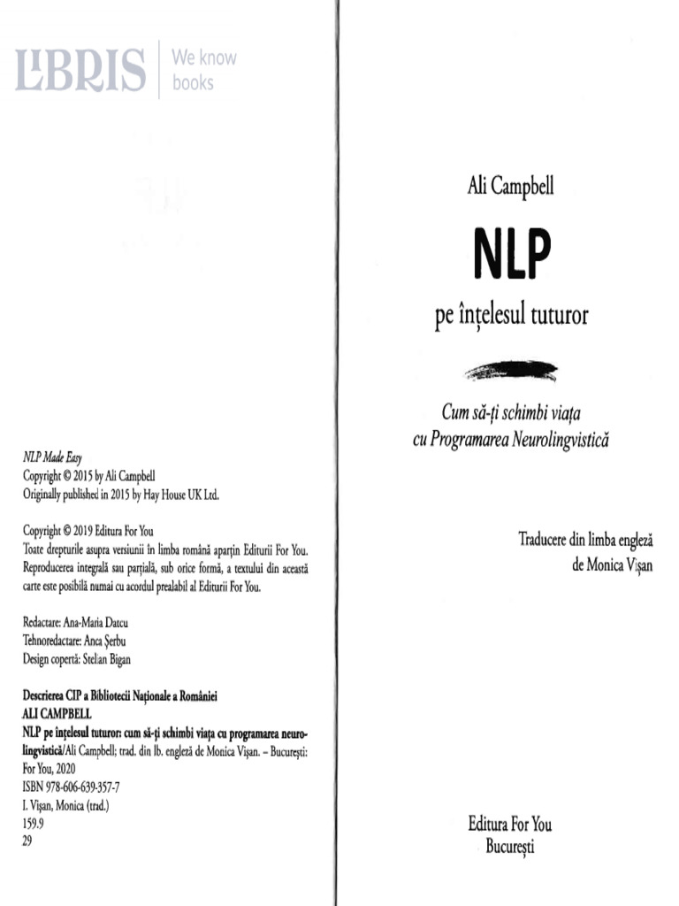 NLP Pe Intelesul Tuturor - Ali Campbell | PDF