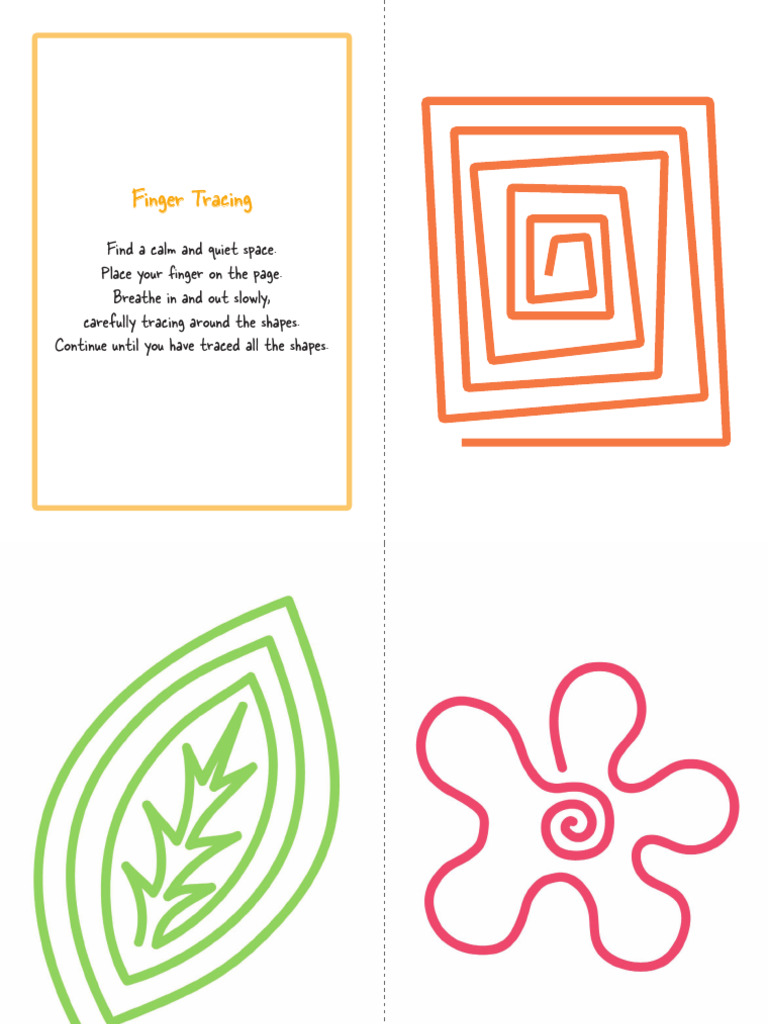 Mindfulness Finger Tracing Activity | PDF