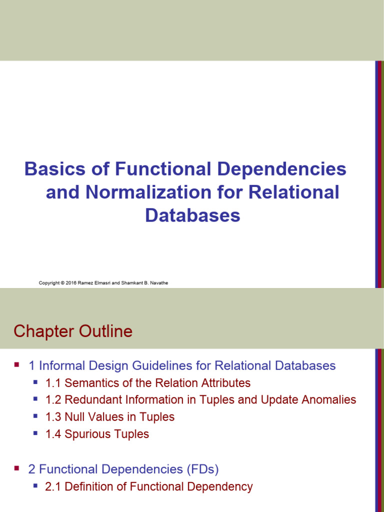 Normalization | PDF | Relational Model | Relational Database Normalization | PDF | Relational Model | Relational Database