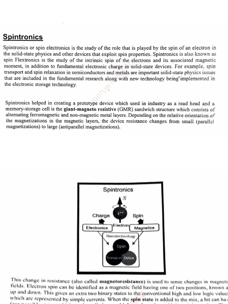 Spintronics - A | PDF