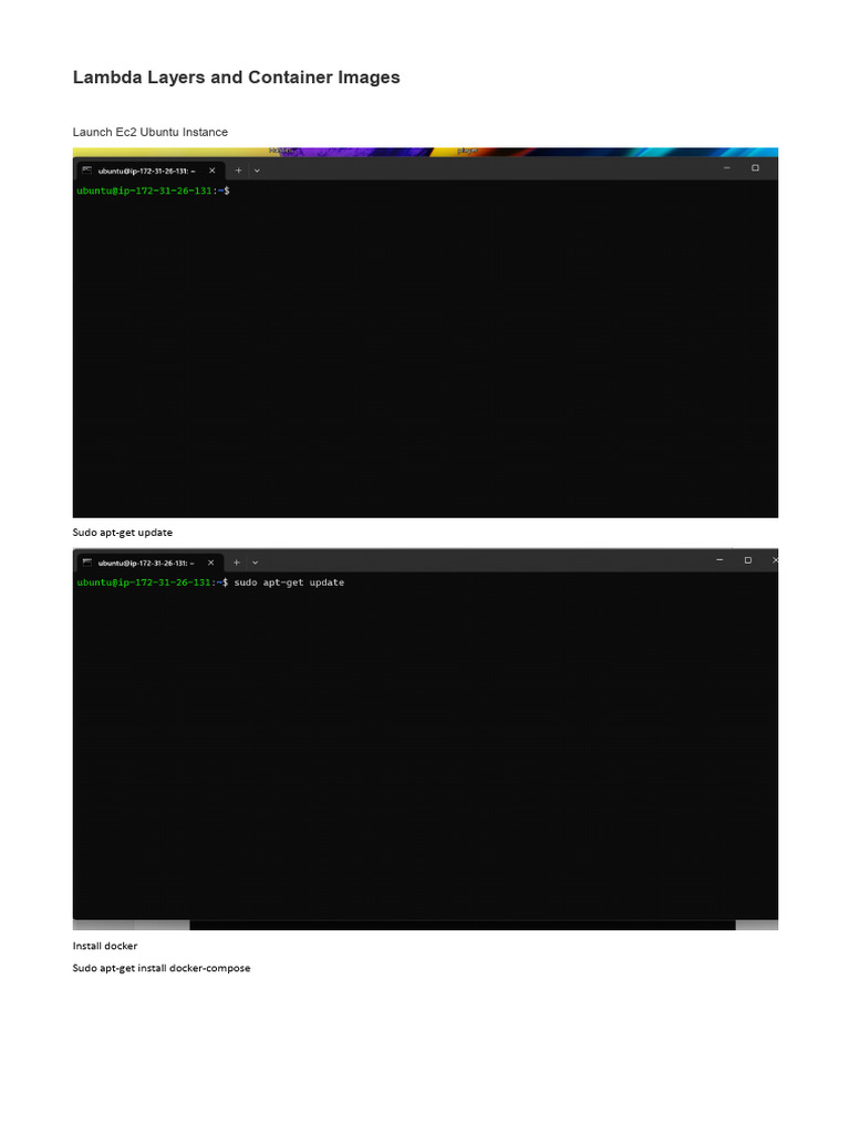 Deploy Docker Container On Amazon Elastic Container Registry (ECR) | PDF | Computers