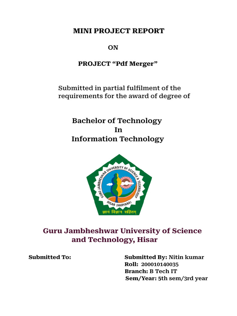 Mini Project | PDF | Html | Html Element