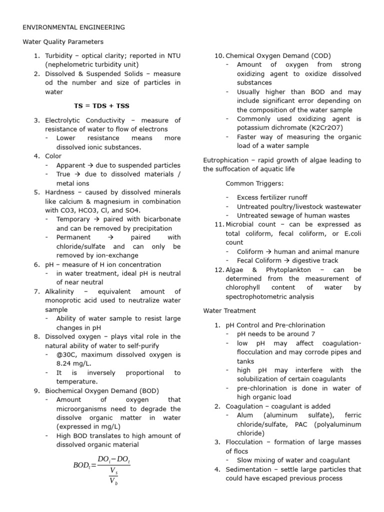 Ts Tds + TSS: BOD DO V V | PDF | Sewage Treatment | Water Purification
