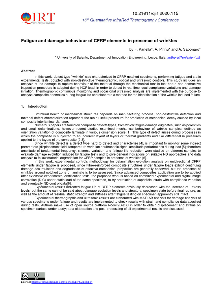 Fatigue and Damage Behaviour of CFRP Elements in P | PDF | Fatigue ...