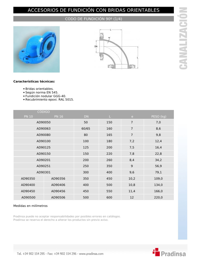 Codo Bridado 90º Fundicion - 1 - 537 | PDF