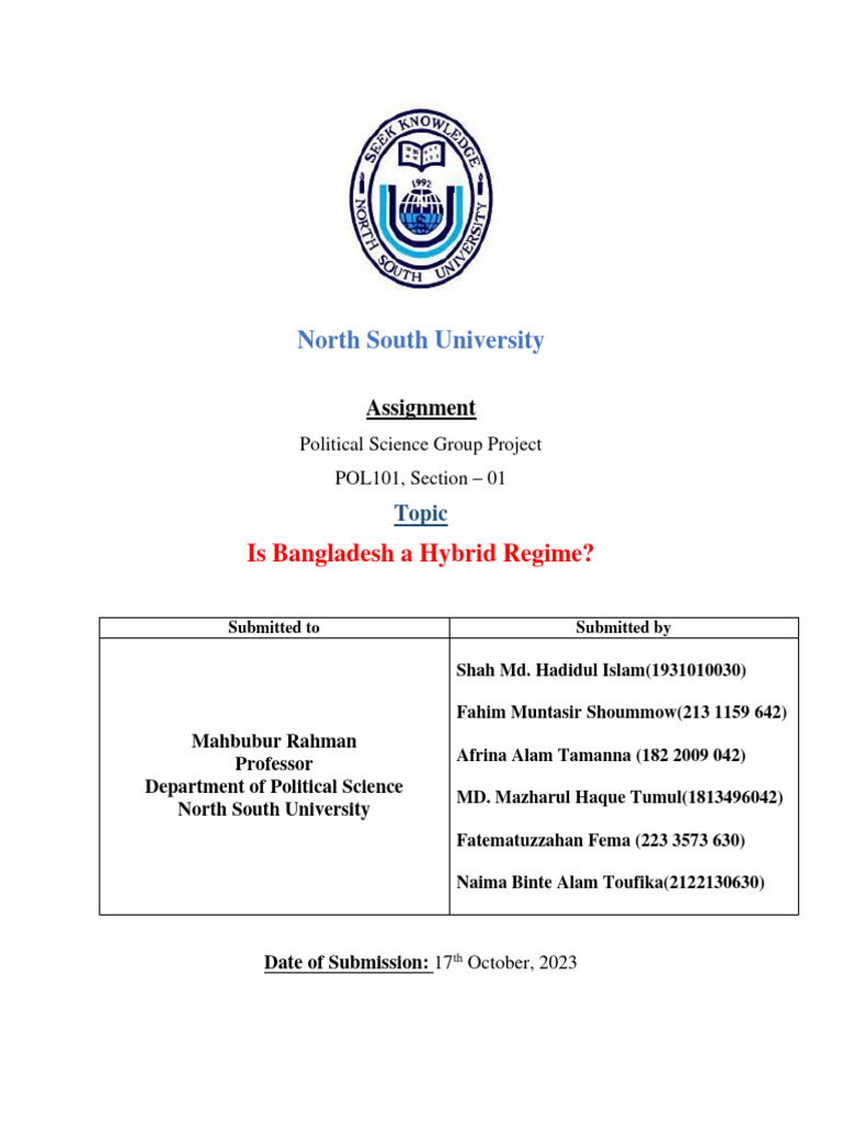 POL101 Assignment | PDF | Elections | Democracy