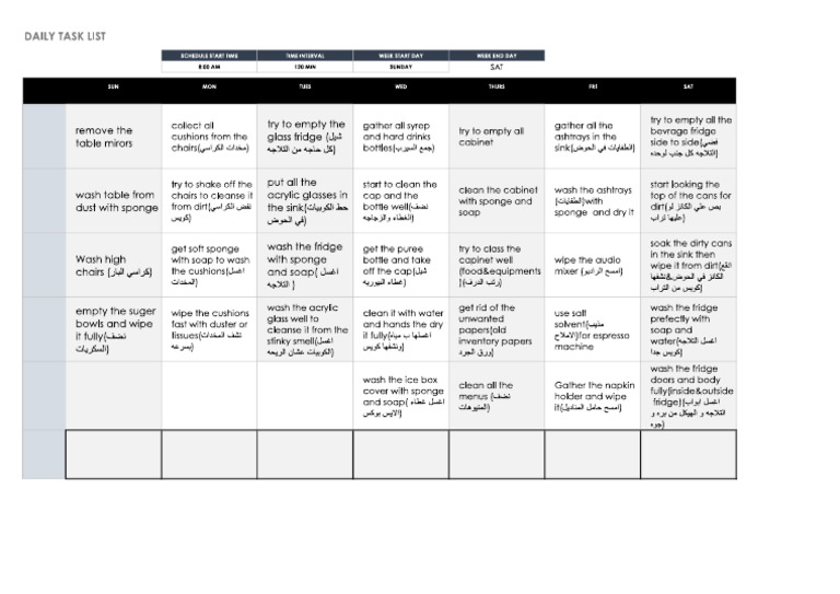 Daily Task List | PDF