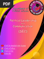 SEC - Political Leadership and Communication Pyq | PDF