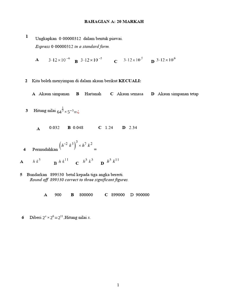 Soalan Exam Form3 2 0 Pdf