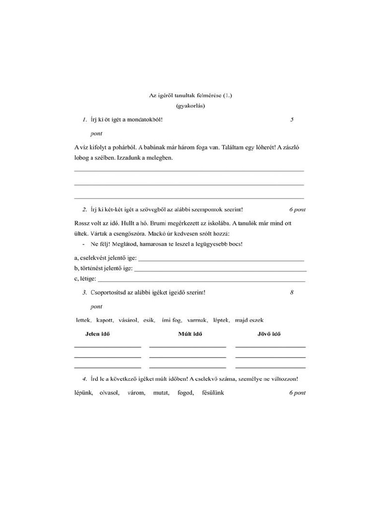 Igéről Tanultak Felmérése | PDF