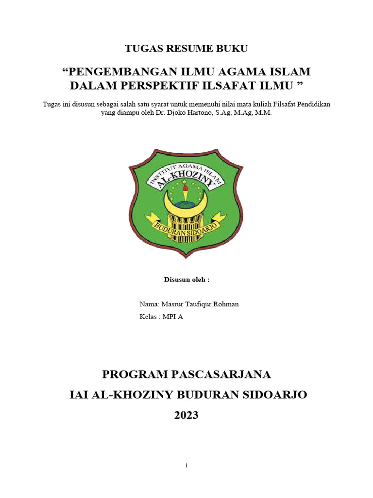 RESUME BUKU MK FPI | PDF