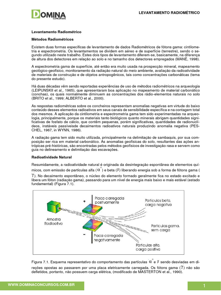 11 Levantamento Radiométrico | PDF | Radioatividade | Raio gama