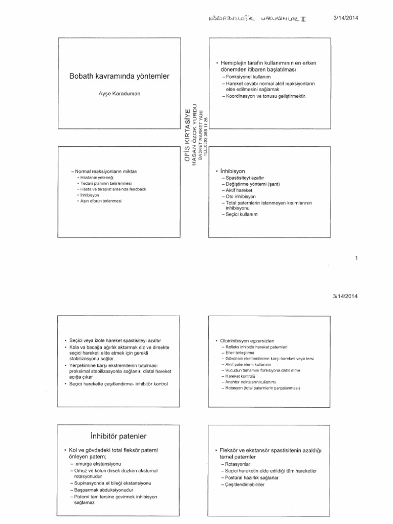 Bobath Kavramında Yöntemler | PDF
