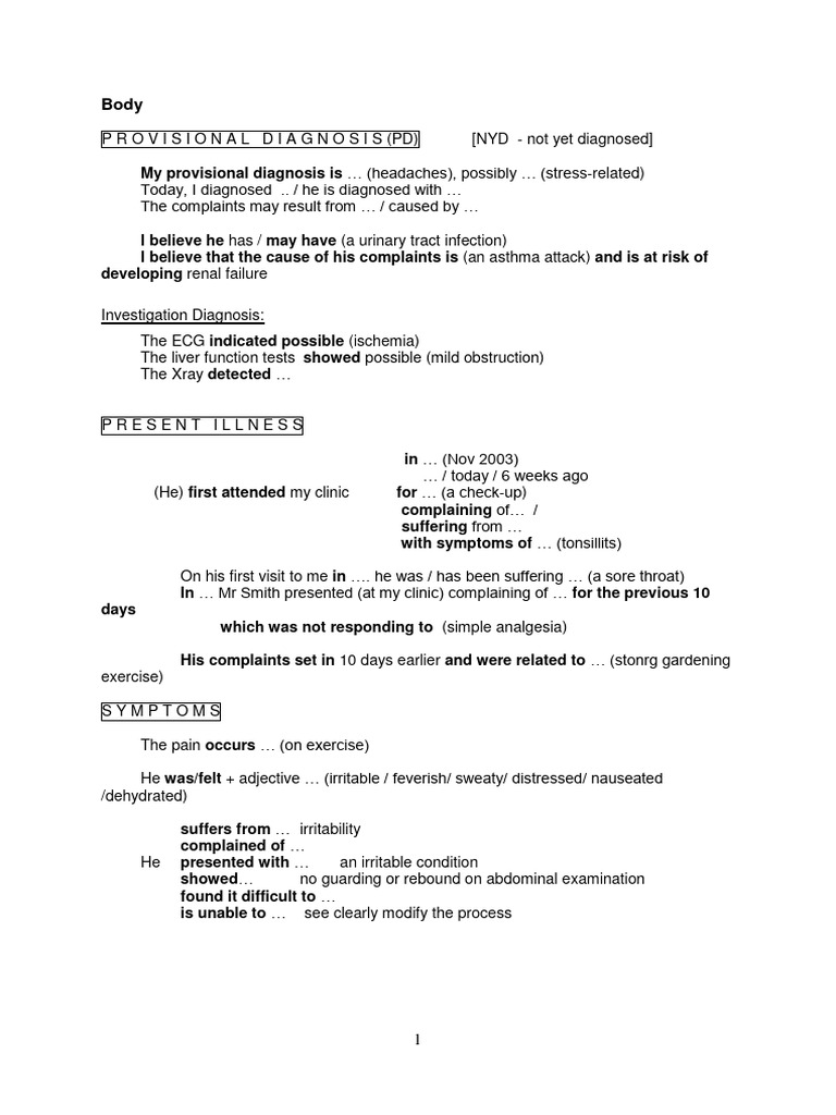 Writting Tips - Body | PDF