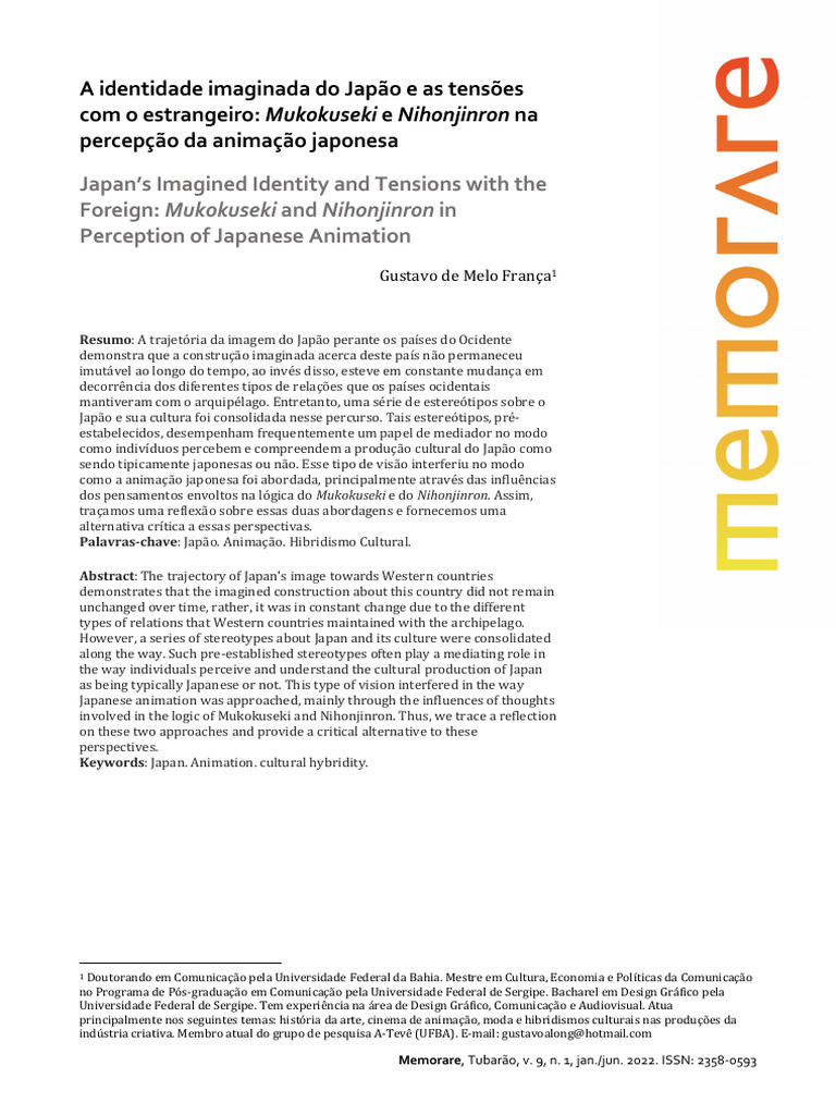 Japan's Imagined Identity and Tensions With The Foreign: Mukokuseki and ...