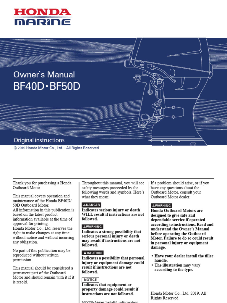 Honda BF40 BF50 | PDF