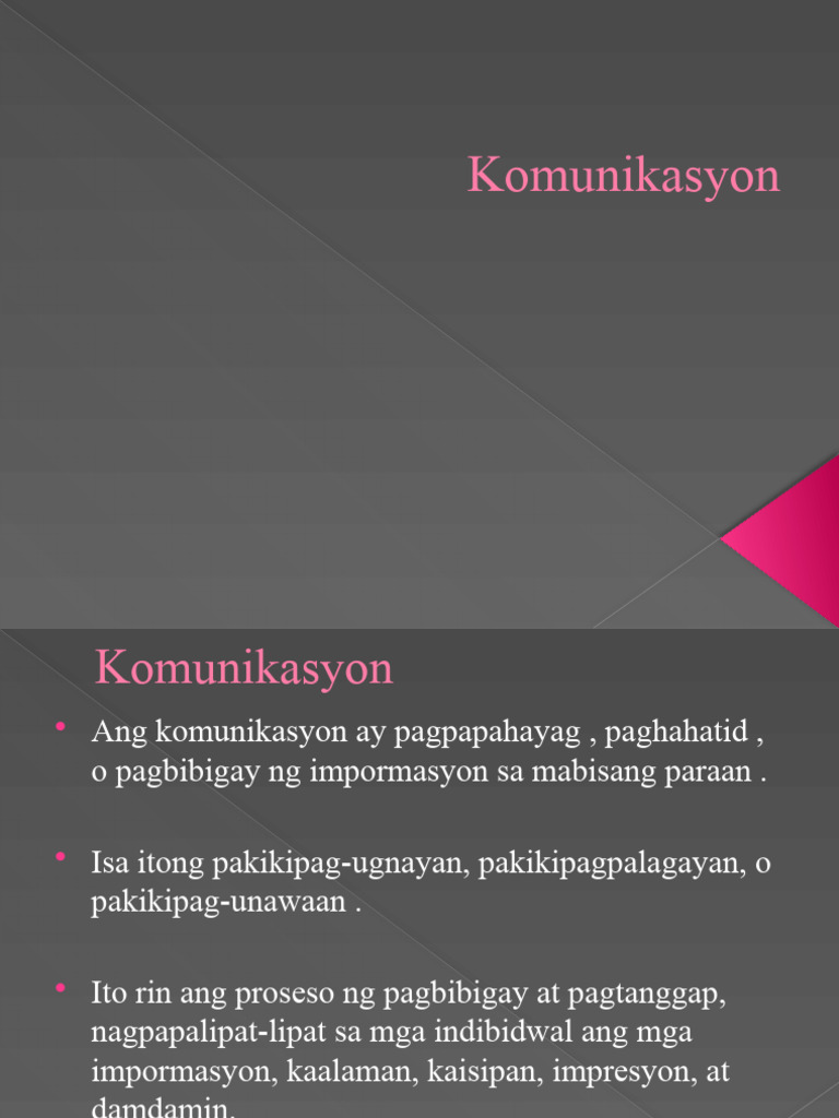 Komunikasyon | PDF