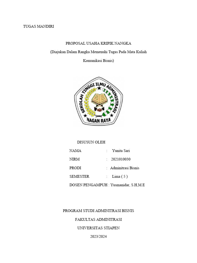 Proposal Yunita Sari | PDF