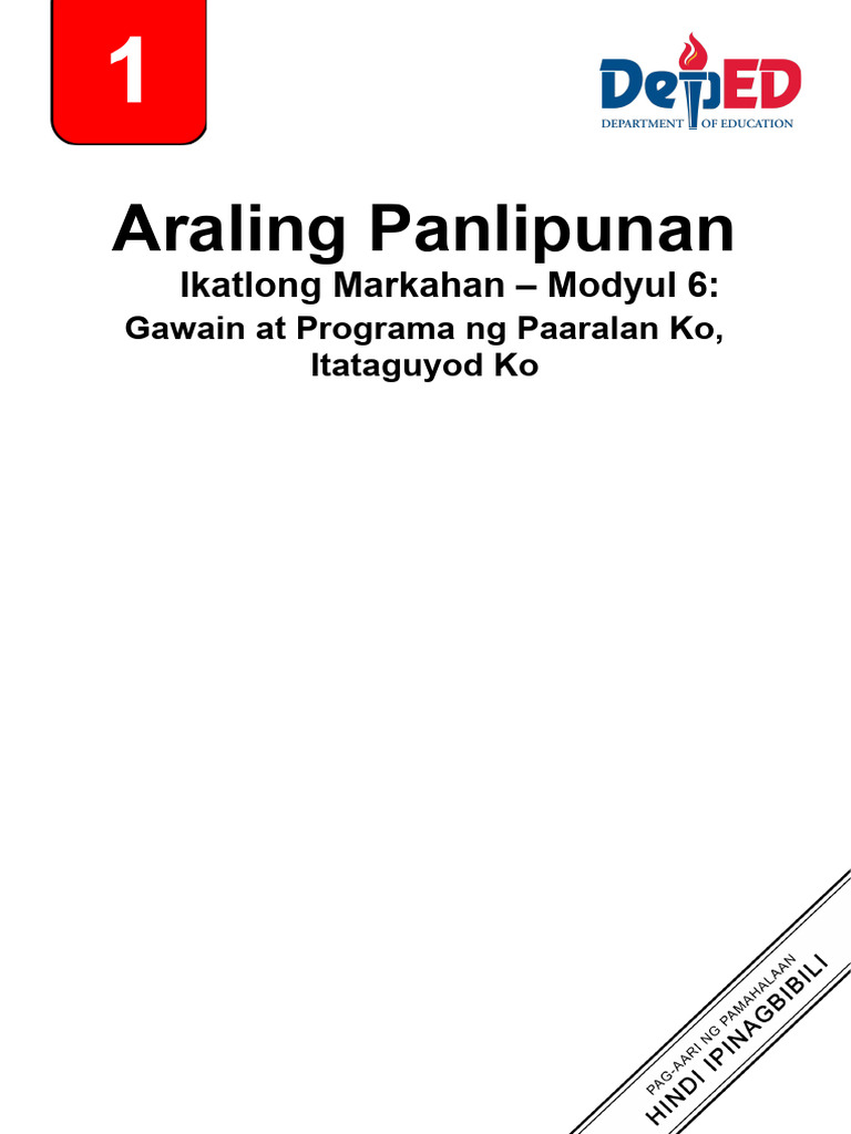 ADM Araling-Panlipunan-1 Q3 Module-6 | PDF
