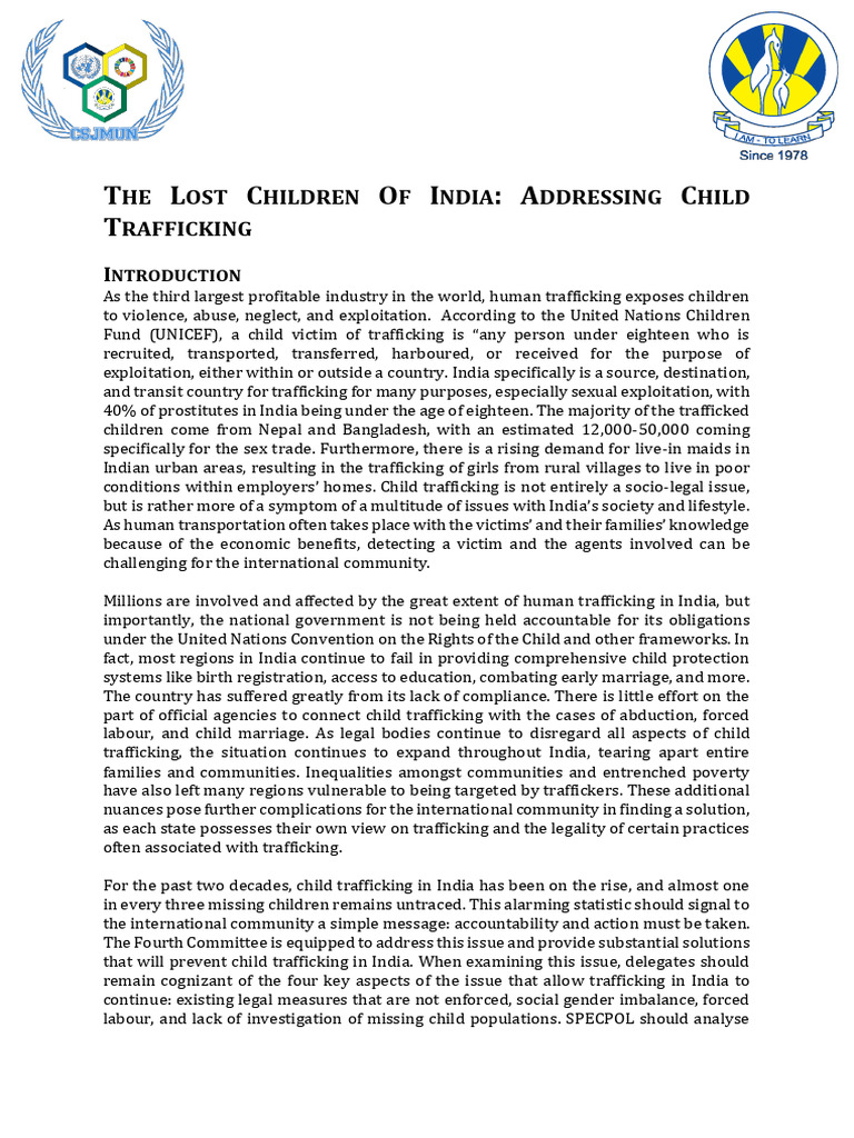 SOCHUM Guide - CSJMUN II | Download Free PDF | Human Trafficking | Sexual Slavery