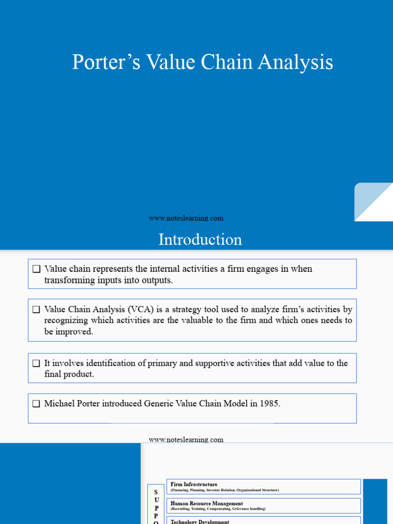 Porters Value Chain Analysis | Download Free PDF | Value Chain | Logistics