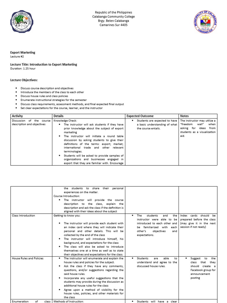 EM - L01 Orientation and Goal Setting | Download Free PDF | Lecture | Learning