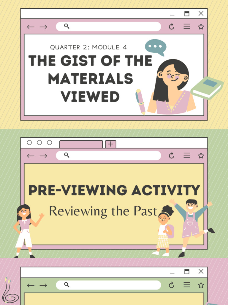 ENGLISH 7 - MODULE 4 The Gist of The Materials Viewed | PDF | News ...