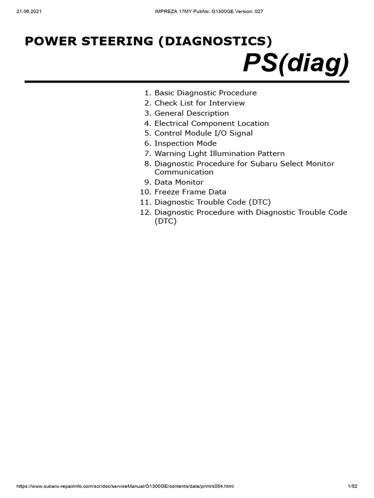 Power Steering (Diagnostics) | PDF | Electric Motor | Electrical Connector