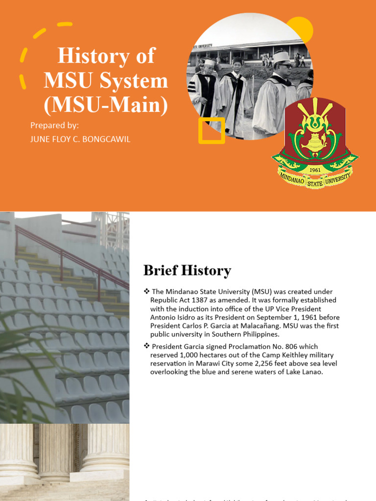 History of MSU System (MSU-Main) | PDF