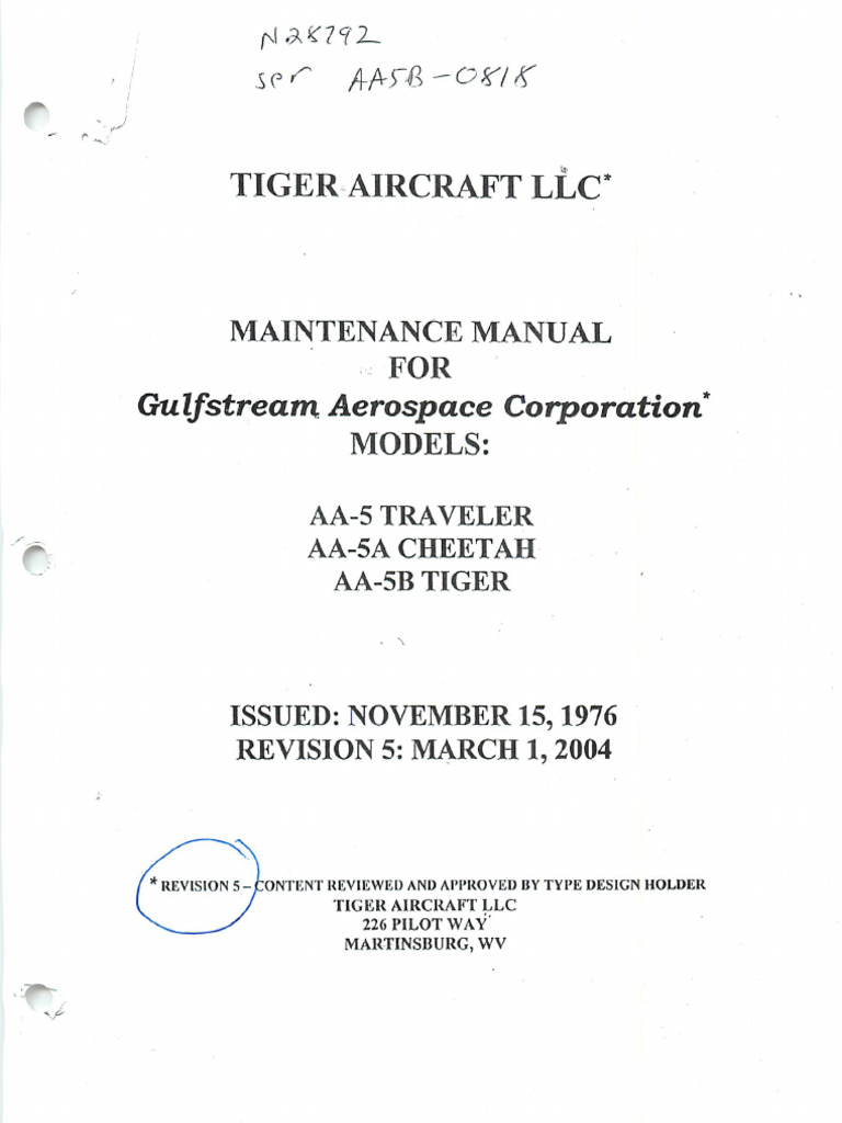 AA-5 Series Maintenance Manual | PDF | Mechanical Engineering | Machines
