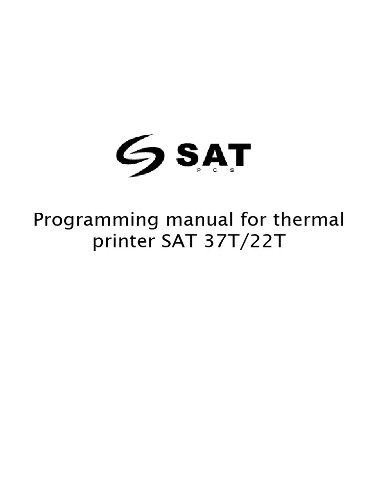 Program Manual Termic Printer SAT 37T22T | PDF | Ascii | Printer (Computing)