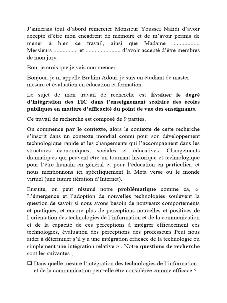 Pfe Presentation | PDF | Technologies de l'information et de la ...
