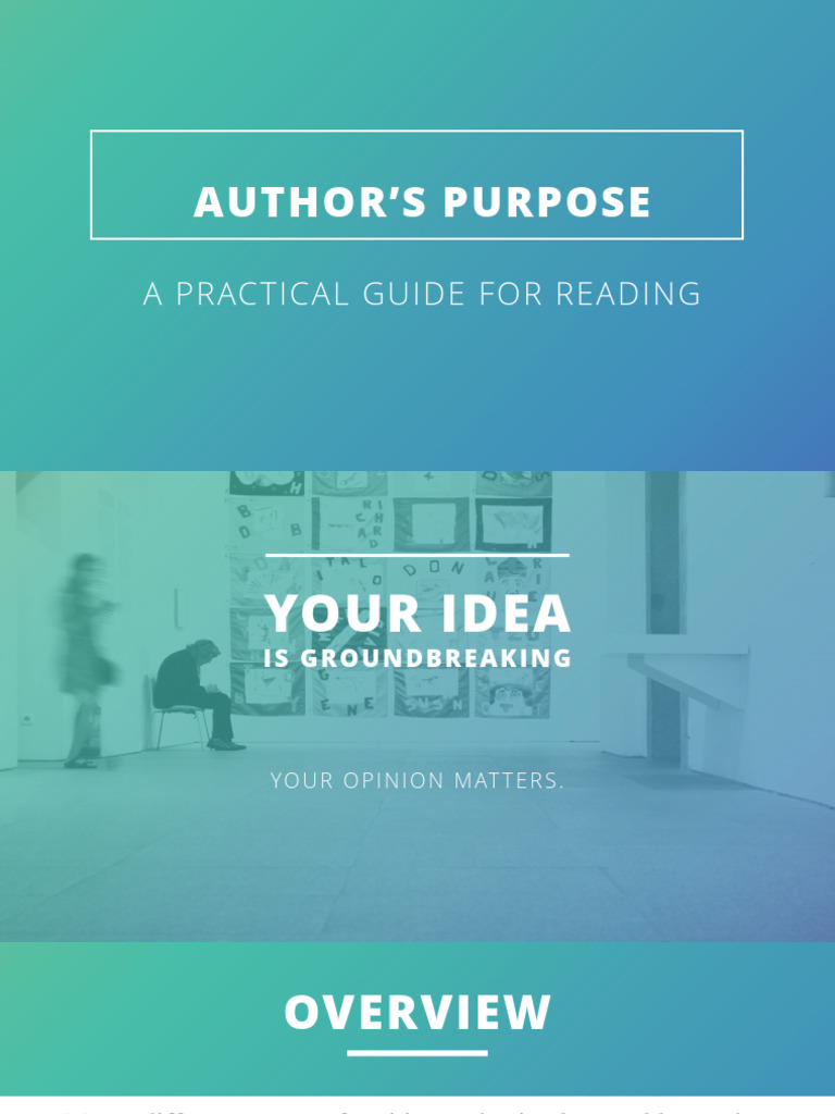 Author's Purpose DISCUSSION | PDF