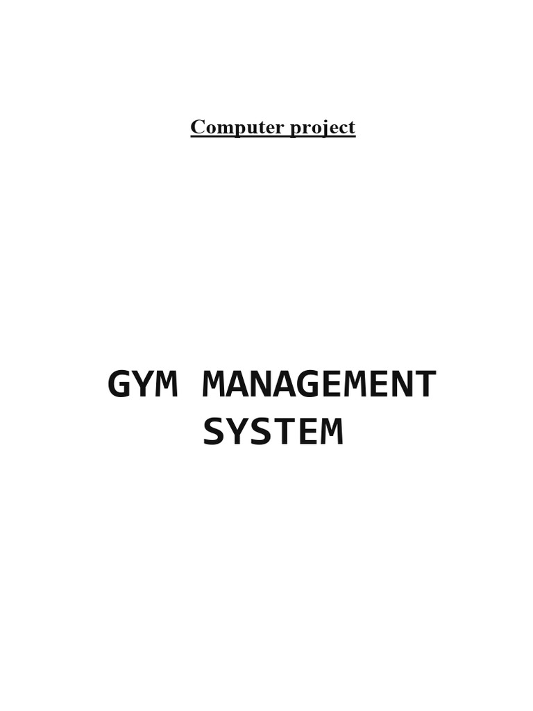 Gym Management System | PDF | Microsoft Access | Relational Model