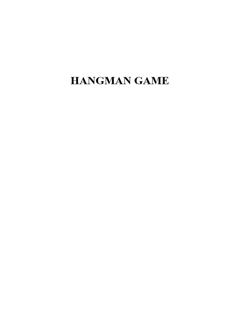 HANGMAN_GAME | PDF | Vocabulary | English Language