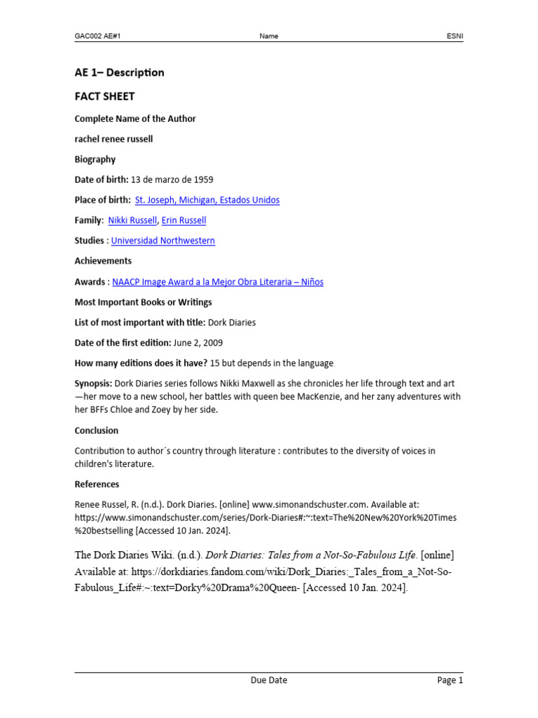 GAC 002 AE1 Fact Sheet | PDF