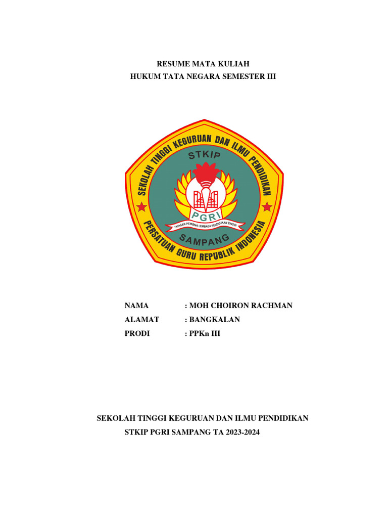 Resume Mata Kuliah CH | PDF
