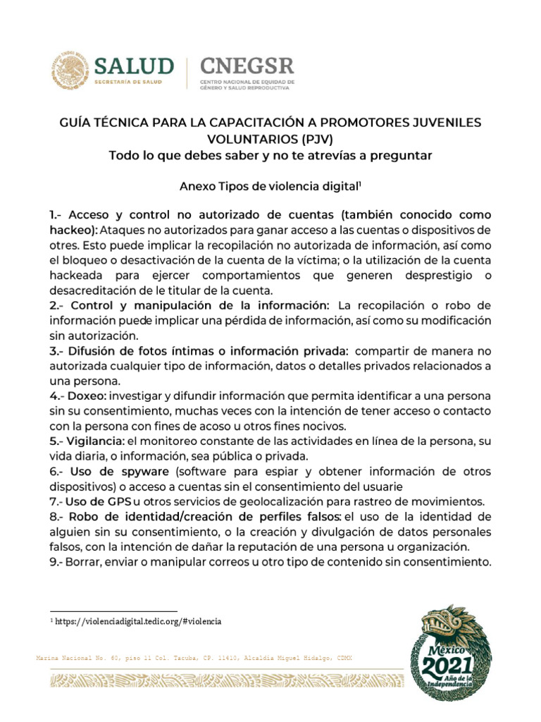 Anexo 37 Tipos de violencia digital | PDF