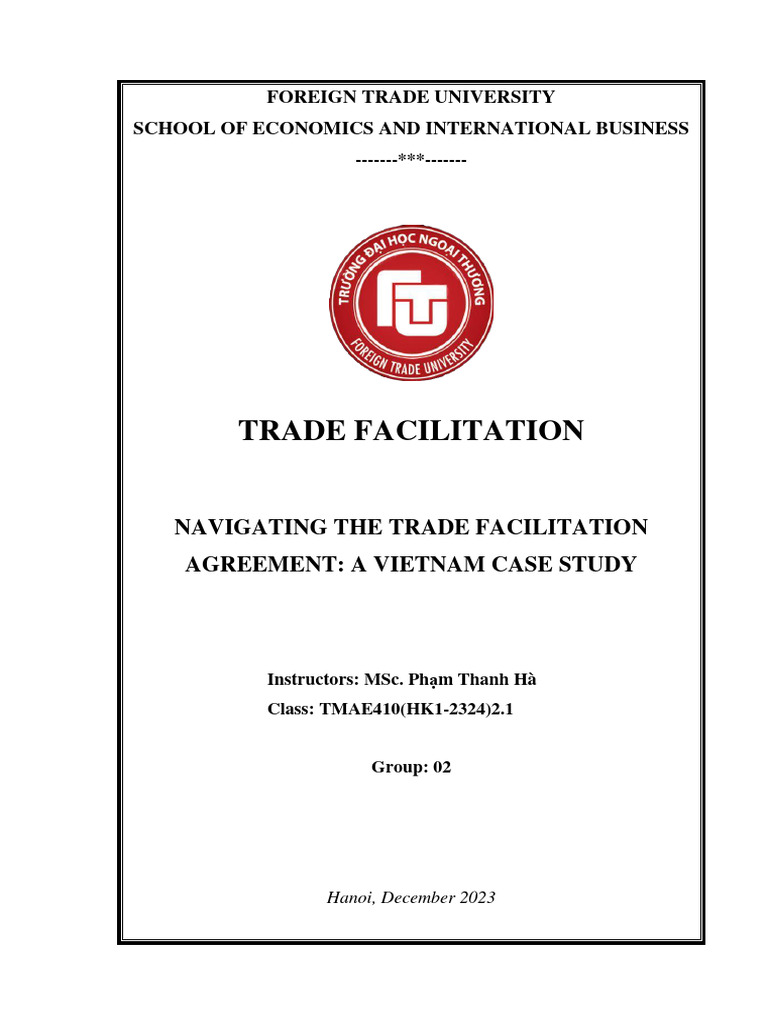 Group 2 Trade Facilitation Midterm Report | PDF | Customs | World Trade Organization