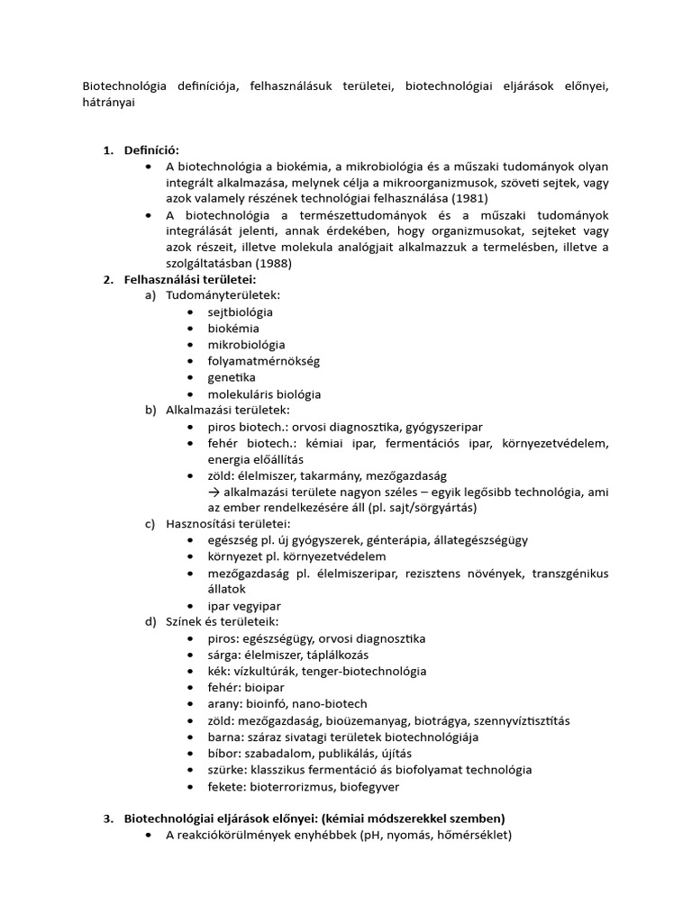 Biotech 1 | PDF