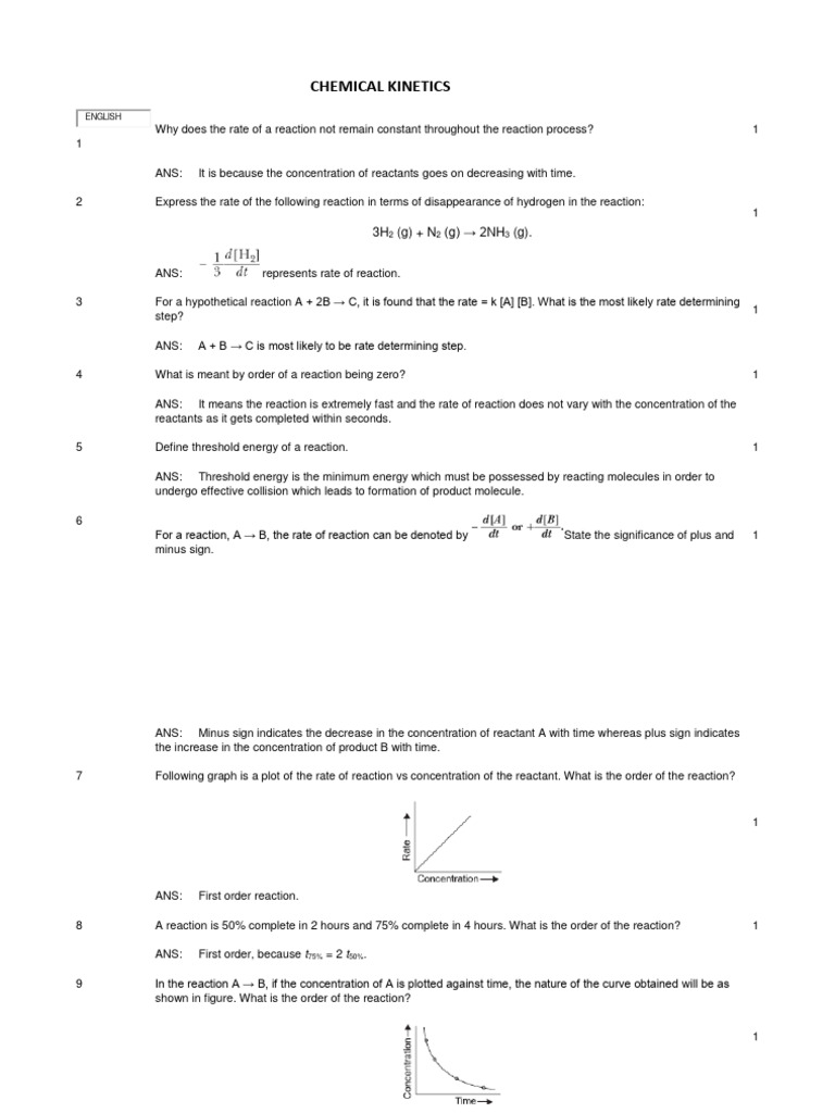 Kinetics | PDF | Reaction Rate | Reaction Rate Constant