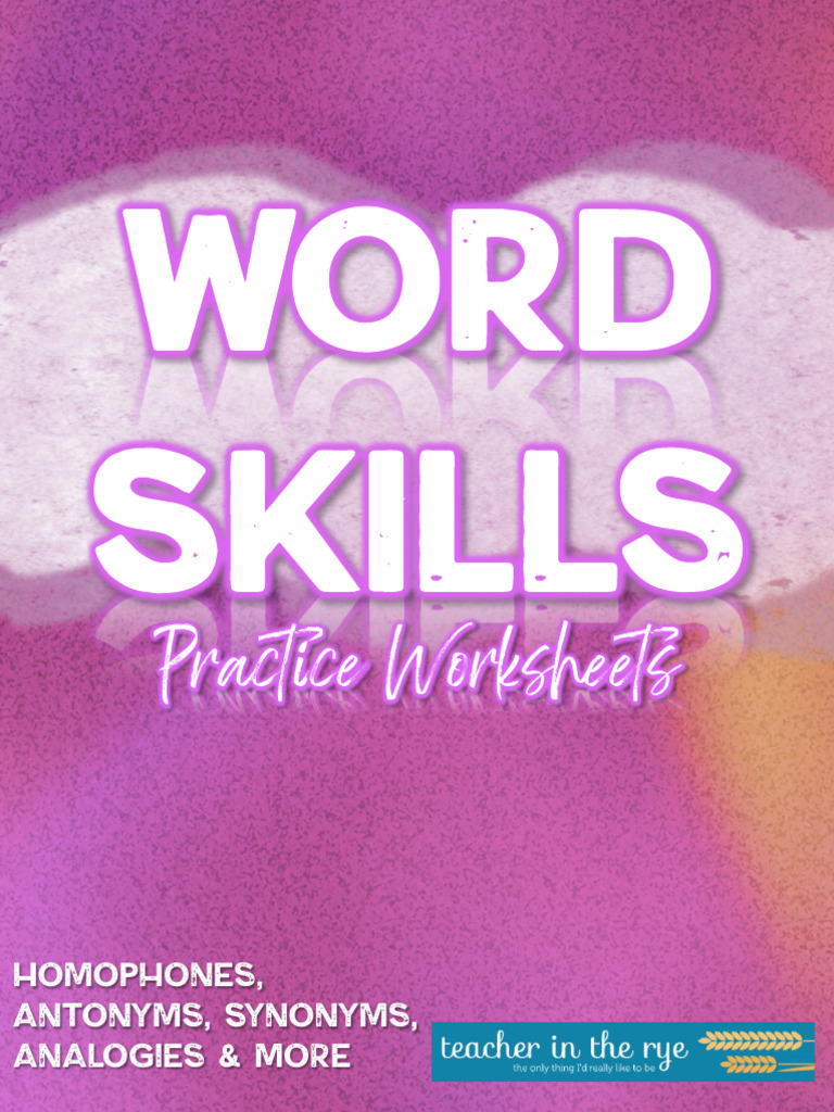 Word Skills: Practice Worksheets | PDF | Meal | Verb