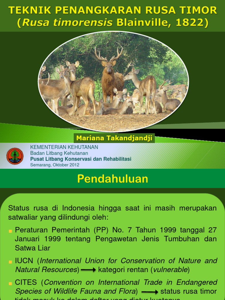 Penangkaran Rusa di Indonesia | PDF