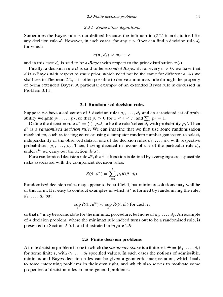 Decision Theory _ Lecture Material | PDF | Mathematics | Probability