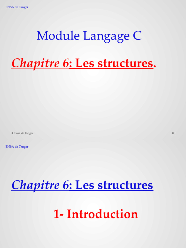 Chap6-Les Structures | PDF | C (Langage de programmation) | Informatique