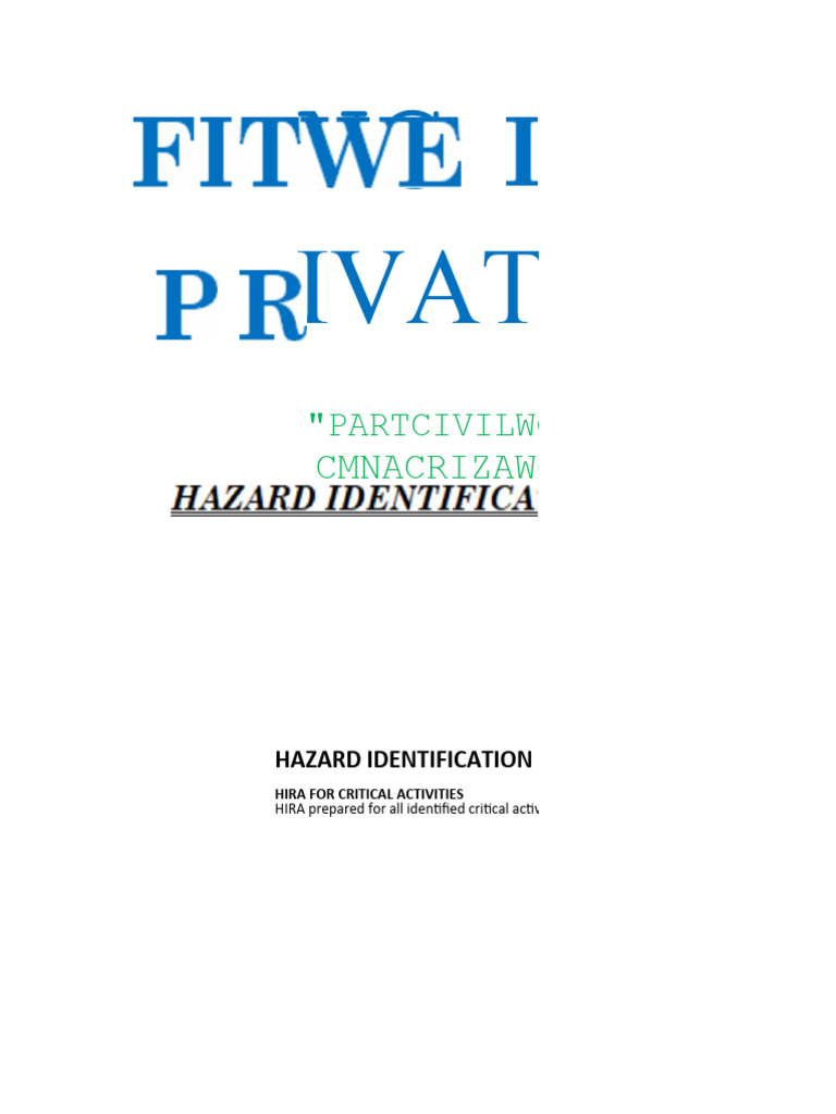 HIRA-PDF-1 | PDF | Risk | Safety