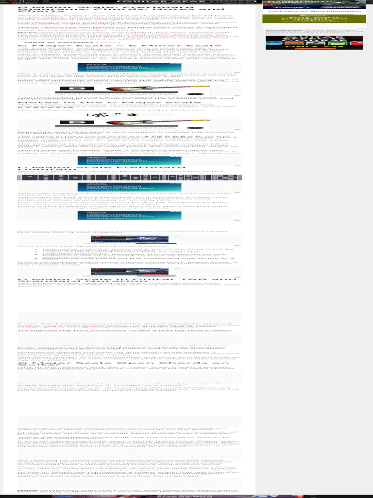 G Major Scale Fretboard Diagrams, Chords, Notes and Charts - Guitar ...